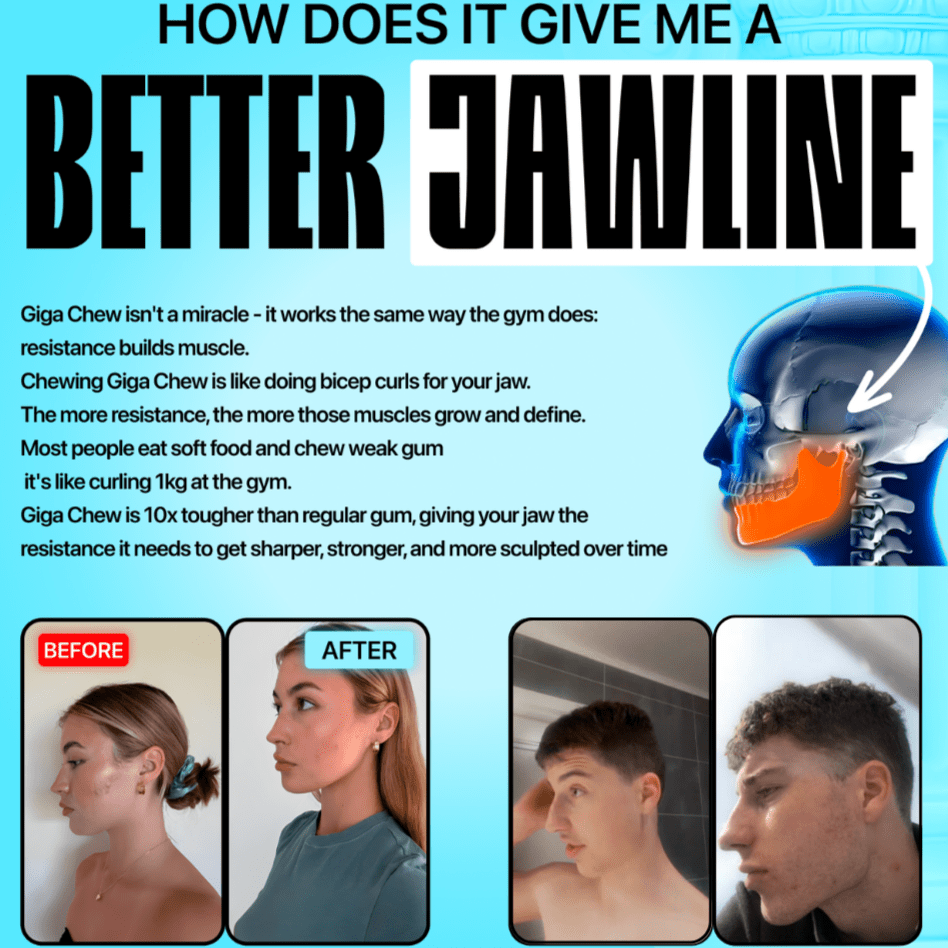 Chewable Mastic Gum for Jawline | Giga Chew Australia